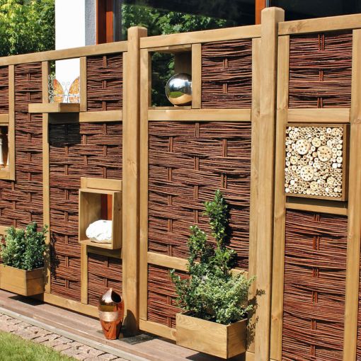 T&J LABO-3D Weidengeflechtzaun Sichtschutz | BENZ24