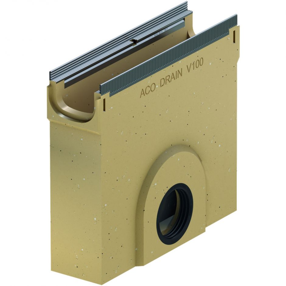 ACO Drain Multiline Seal in V100 Einlaufkasten für Flachrinne mit Rohranschluss